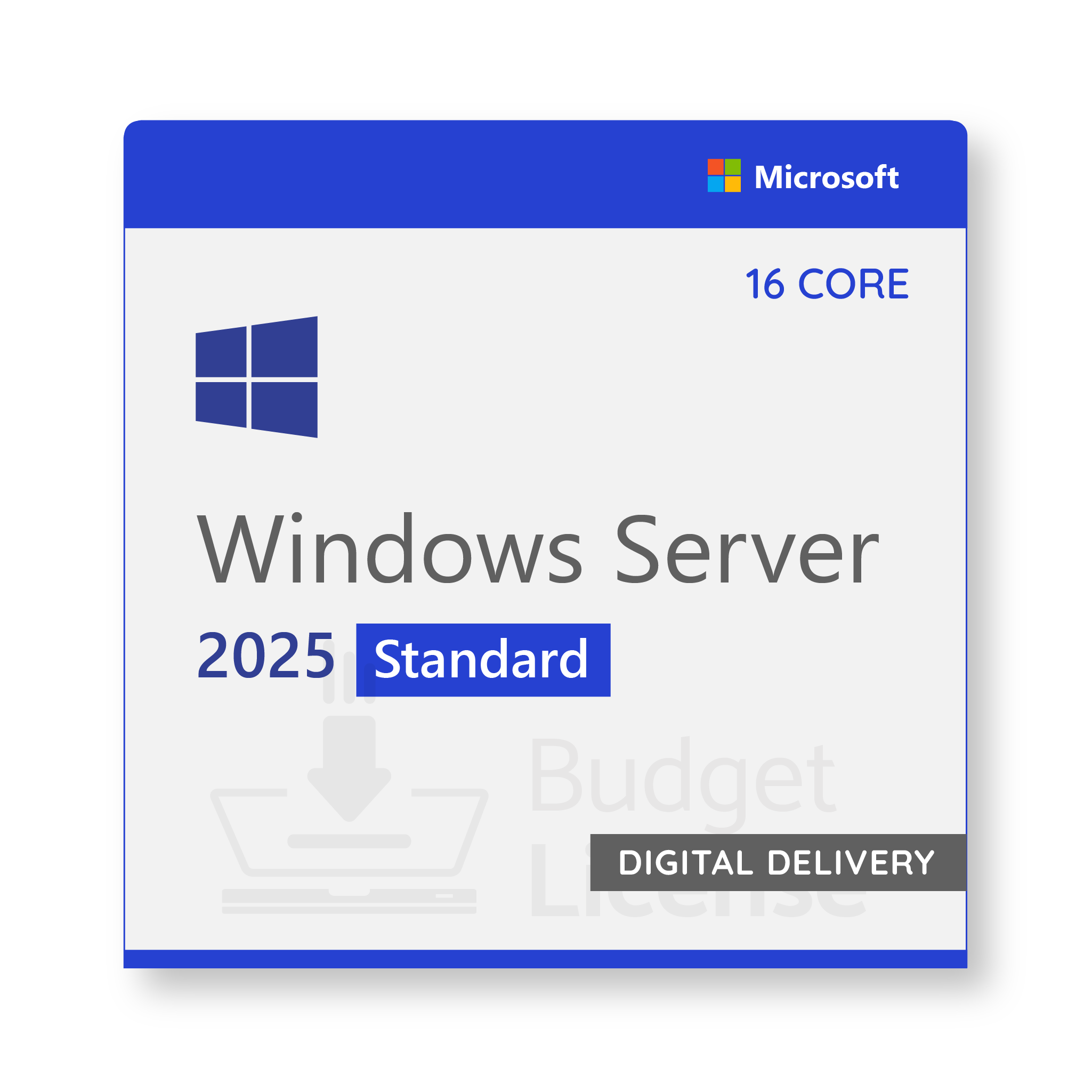 Windows Server 2025 Standard | 16-Core - Digital Delivery – BudgetLicense