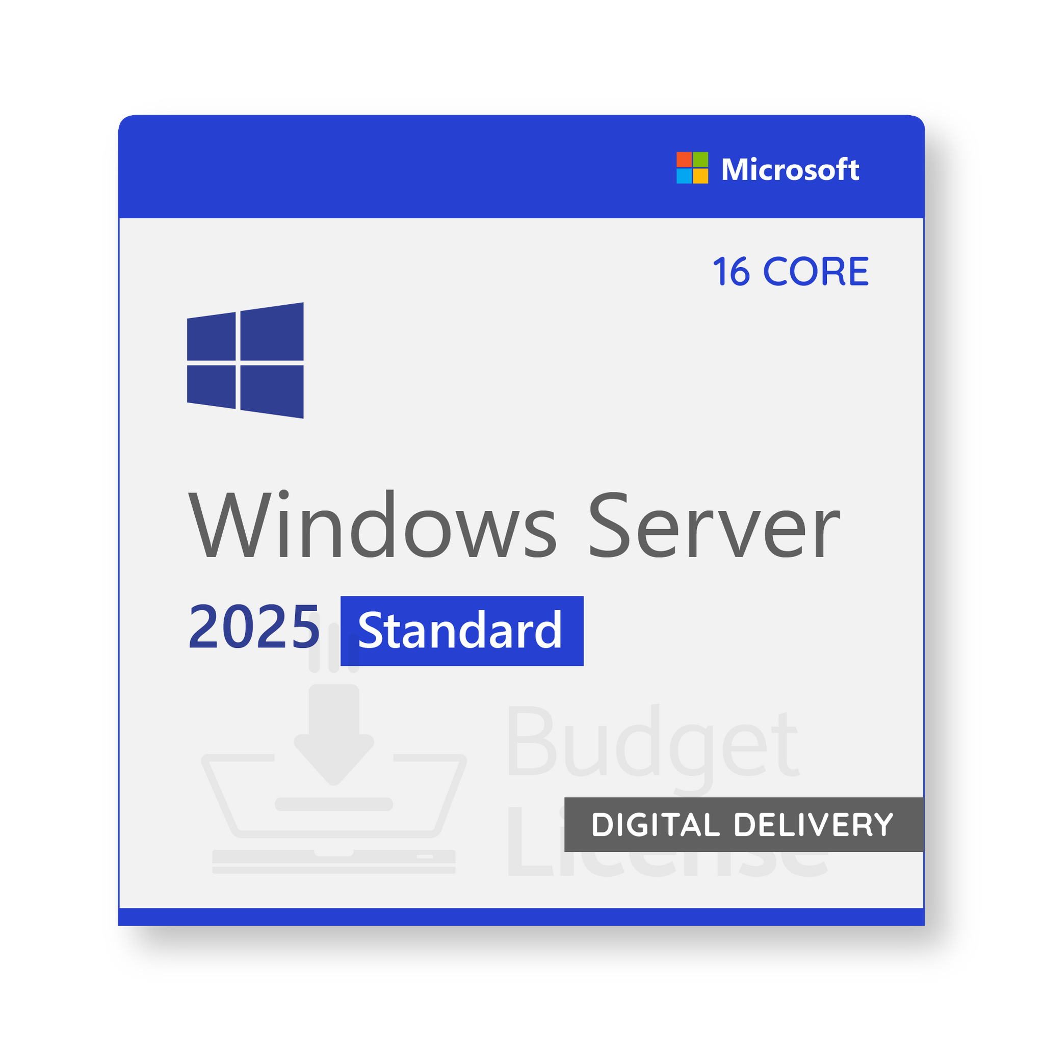 Windows Server 2025 Standard | 16-Core - Digital Delivery – BudgetLicense