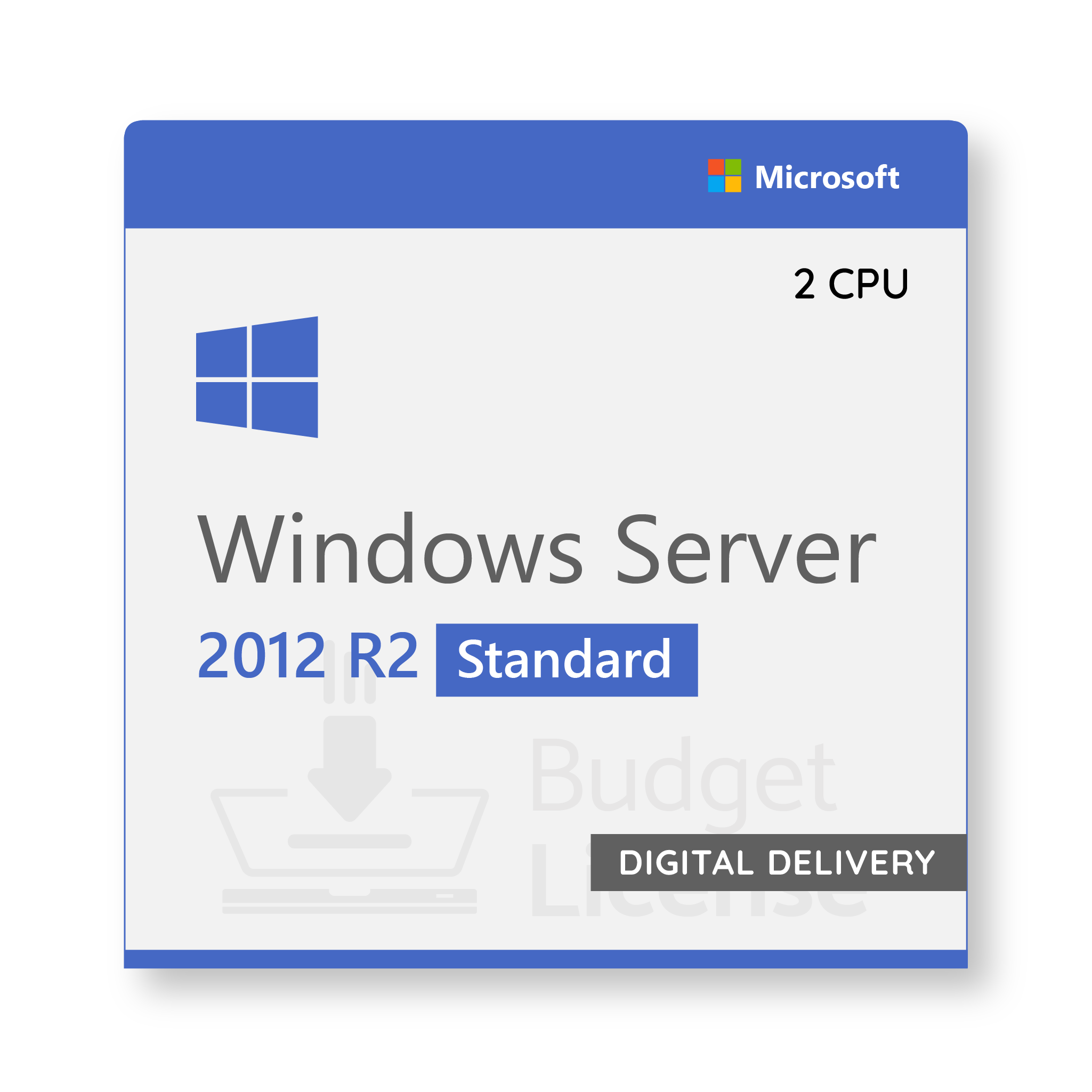 Windows Server 2012 R2 Standard | 2-CPU - Digital Delivery – BudgetLicense